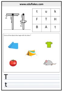 Beginning Sound "T" - Eduflakes