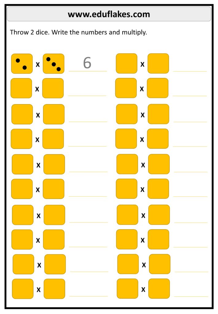 Grade 1 Multiplication Worksheets Free PDF Printable - Eduflakes
