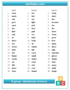 Dolch Sight Words Pdf - Teach To Read - Eduflakes