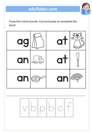 Free CVC cut and paste activity - eduflakes