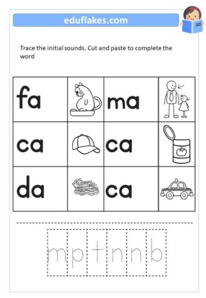 Free CVC cut and paste activity - eduflakes