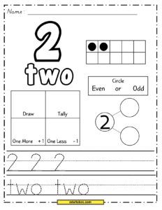Kindergarten Number Worksheets 1 -100 - Eduflakes