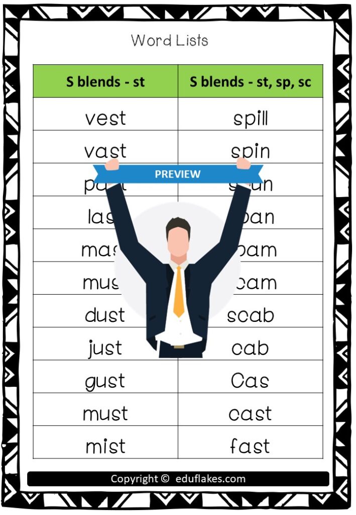 Free CVC Digraphs Blends Complete Words List Pdf - Eduflakes
