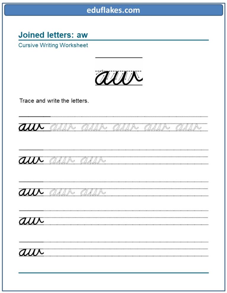 Cursive Letters Join - Eduflakes