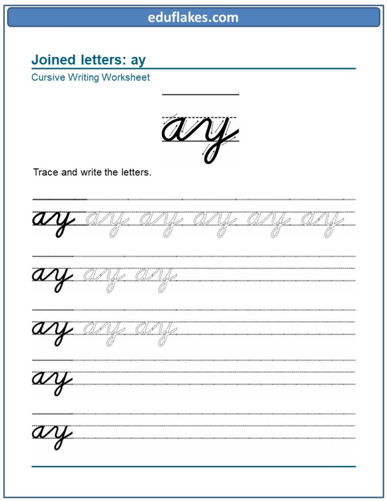 Cursive Letters Join - Eduflakes