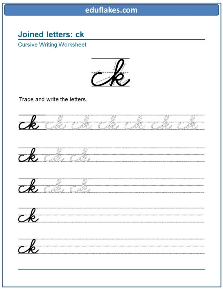 Cursive Letters Join - Eduflakes