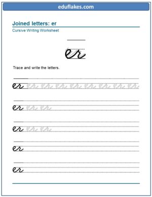 Cursive letters join - eduflakes