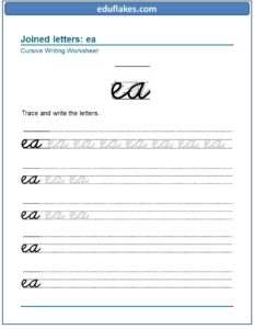 Cursive Letters Join - Eduflakes
