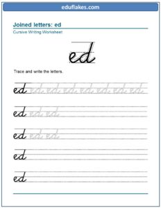 Cursive Letters Join - Eduflakes