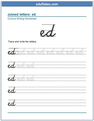 Cursive letters join - eduflakes