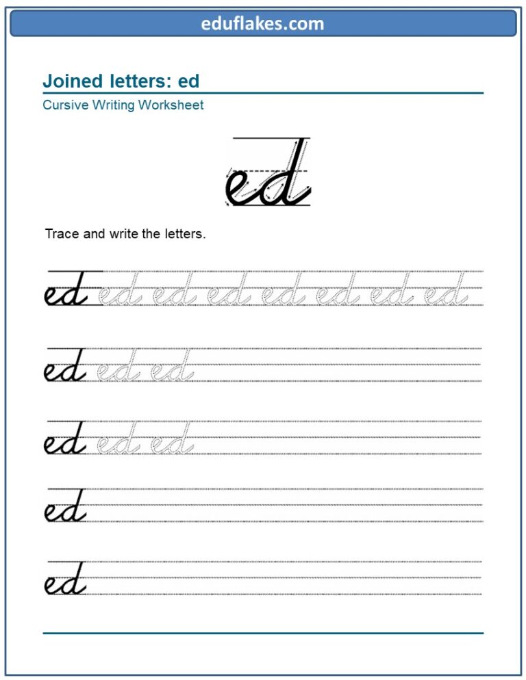 Cursive Letters Join - Eduflakes