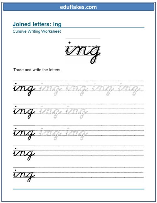 Cursive Letters Join - Eduflakes