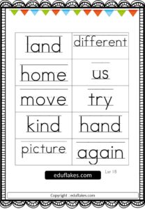 Dolch Sight Word Flashcard - Eduflakes