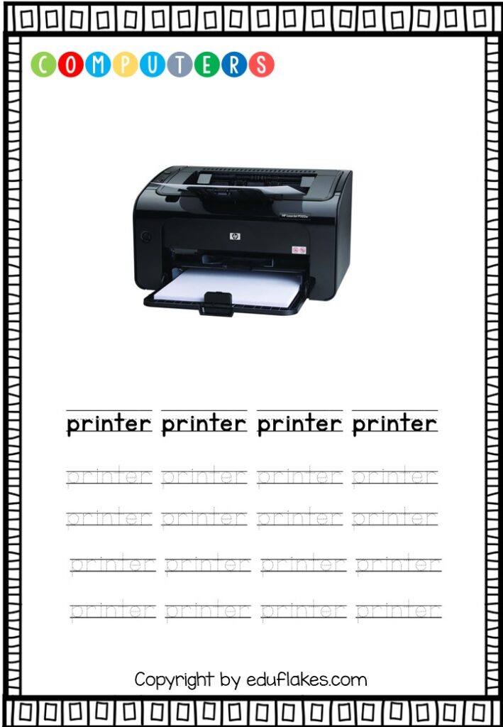 Kids Computer Lesson Worksheets Grade 1 - Eduflakes