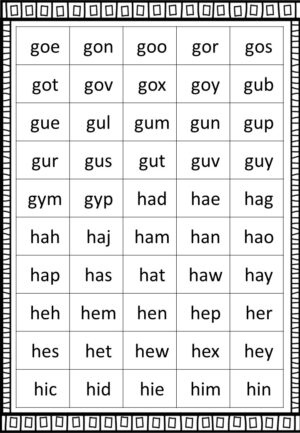 Three Letter Words For Kindergarten Reading Practice - Eduflakes