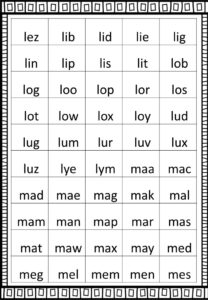 Three Letter Words For Kindergarten Reading Practice - Eduflakes