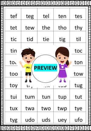 Three Letter Words For Kindergarten Reading Practice - Eduflakes
