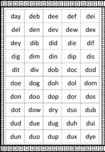Three Letter Words For Kindergarten Reading Practice - Eduflakes