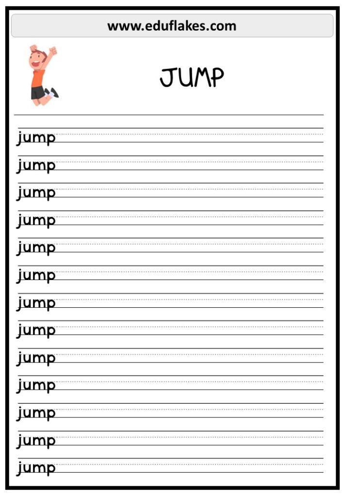 Action Verbs For Kids - Eduflakes