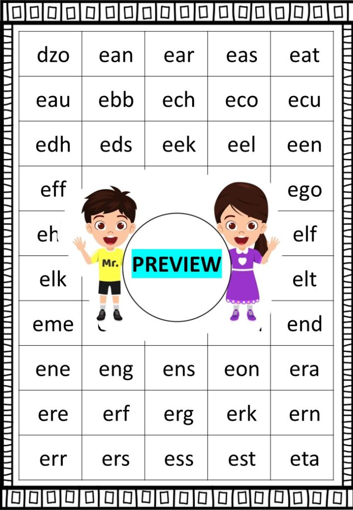 Three Letter Words For Kindergarten Reading Practice - Eduflakes