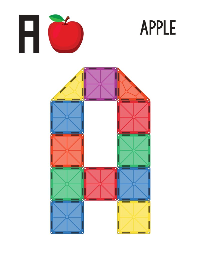 Magna Magnetic Tiles Alphabet Cards - Uppercase - Eduflakes