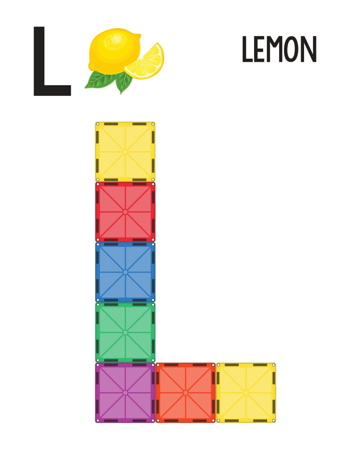 Magna Magnetic Tiles Alphabet Cards - Uppercase - Eduflakes