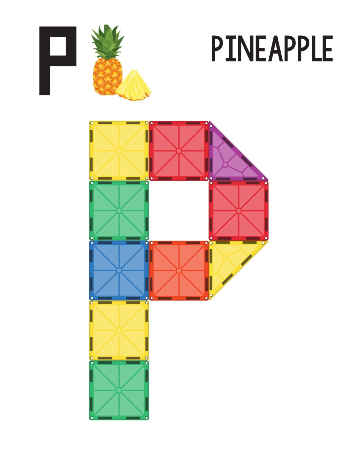 Magna Magnetic Tiles Alphabet Cards - Uppercase - Eduflakes