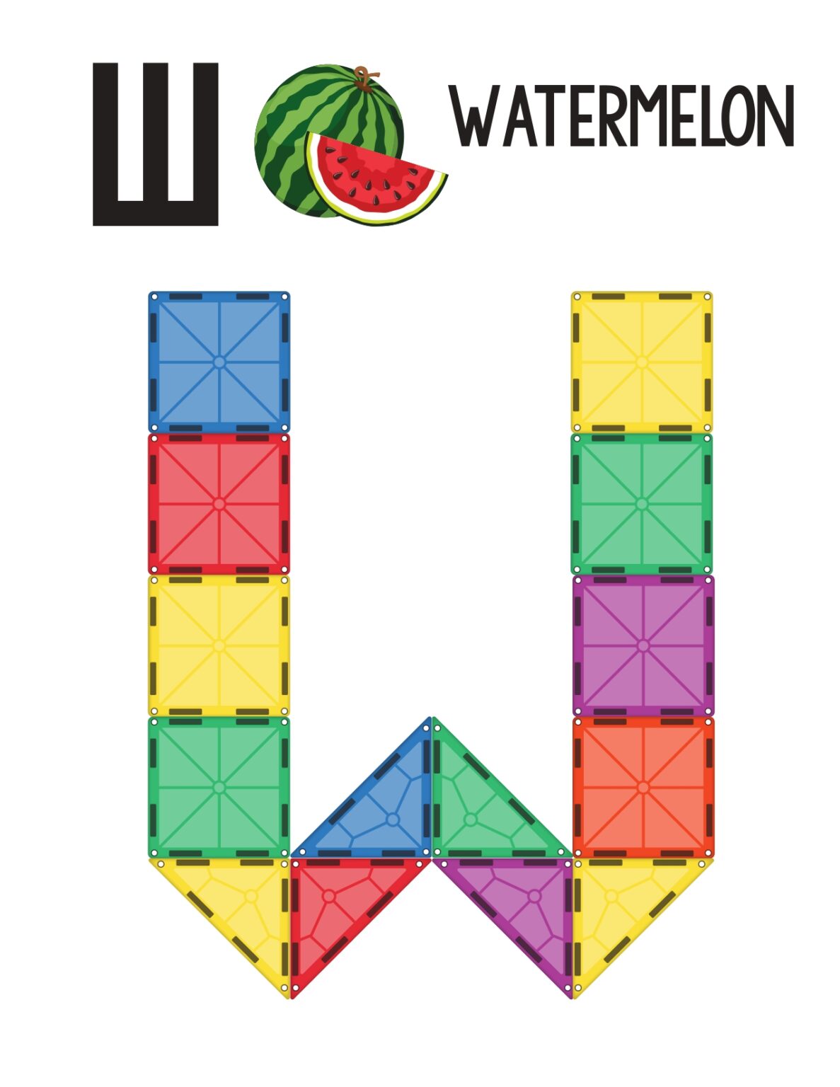 Magna Magnetic Tiles Alphabet Cards - Uppercase - Eduflakes