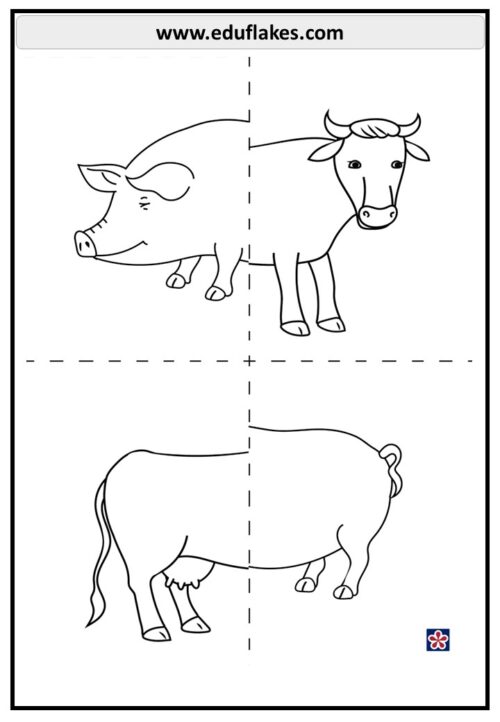 Match The Farm Animals - Eduflakes