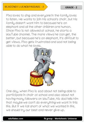 Unseen reading passages and comprehension grade 2 - eduflakes