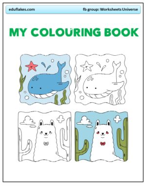 Kindergarten Coloring book - Animal theme - eduflakes