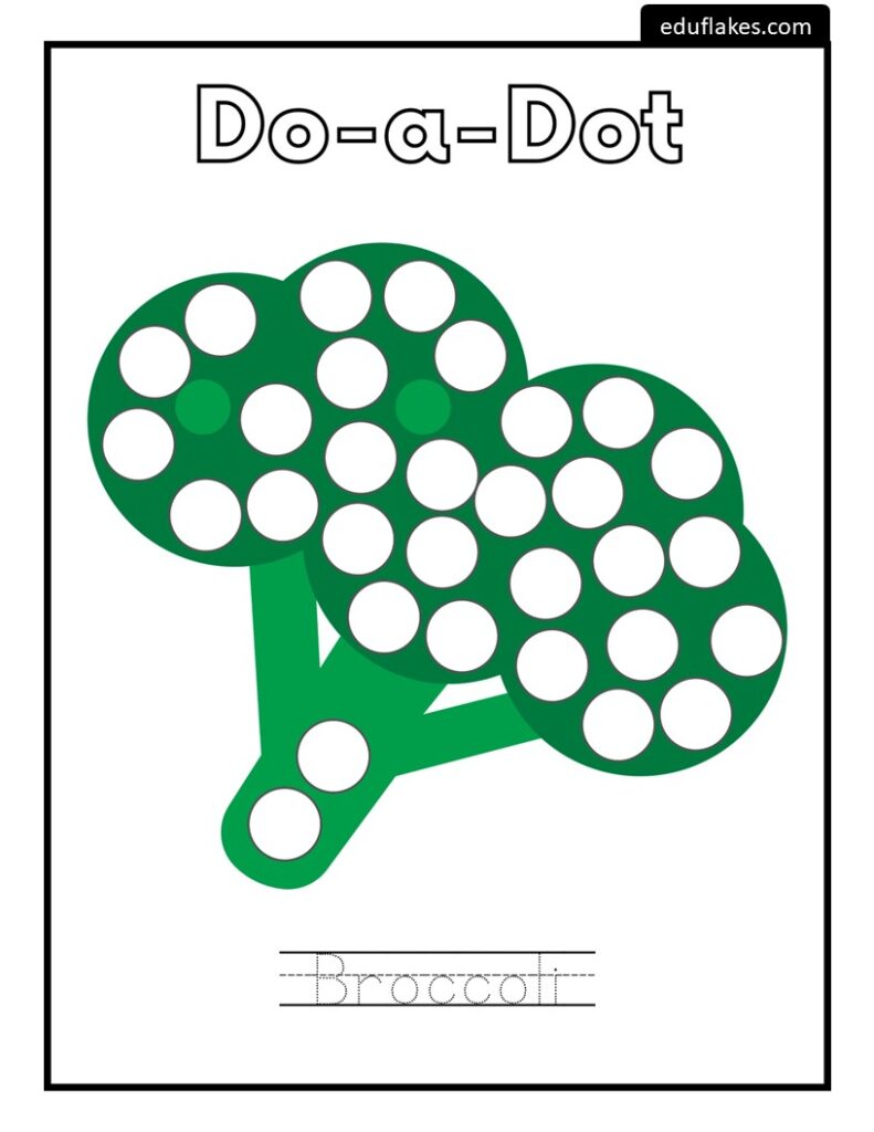 Do A Dot Vegetables Free Pdf Printable - Eduflakes