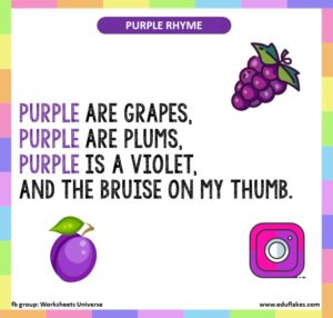 Colour Rhymes For Kindergarten - Eduflakes