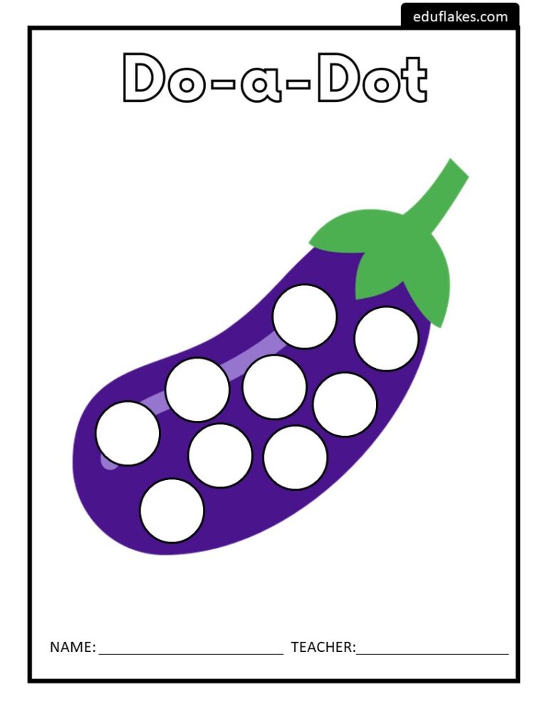 Do A Dot Vegetables Free Pdf Printable - Eduflakes