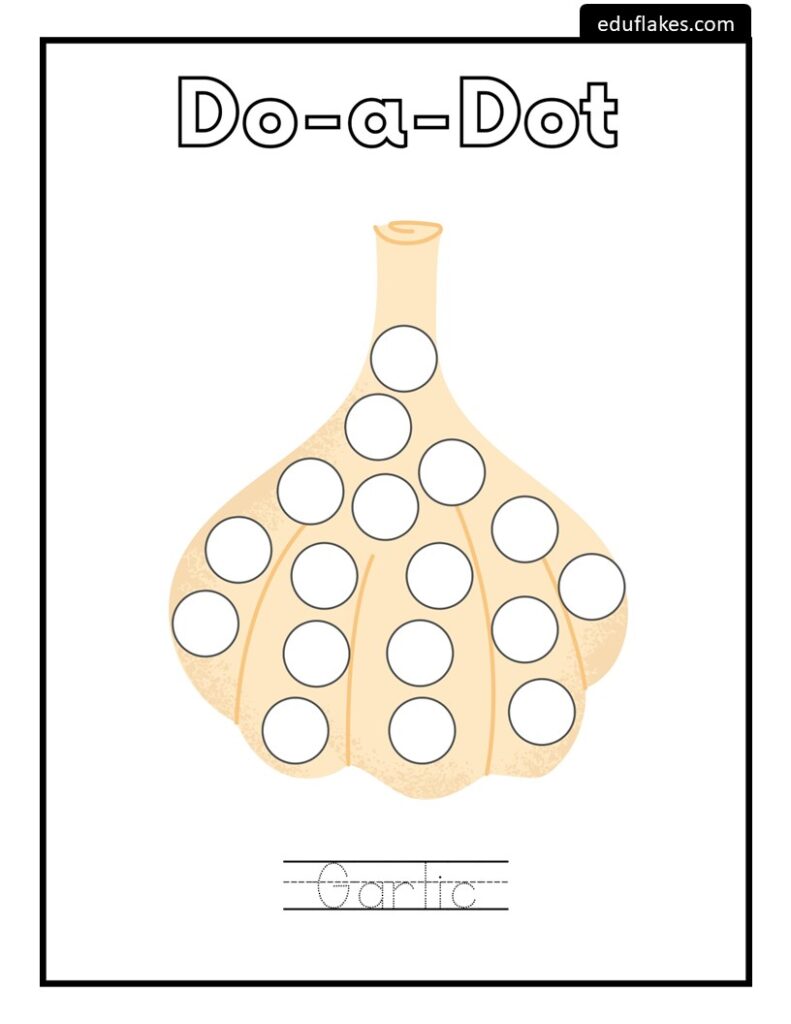 Do A Dot Vegetables Free Pdf Printable - Eduflakes
