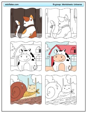 Kindergarten Coloring book - Animal theme - eduflakes