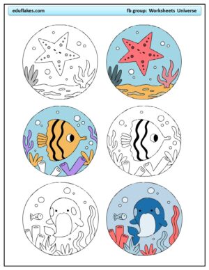 Kindergarten Coloring book - Animal theme - eduflakes