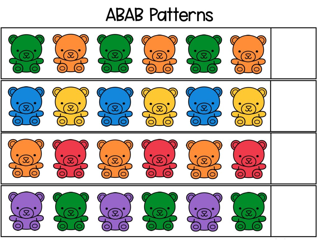 Kindergarten Pattern Worksheets - Eduflakes