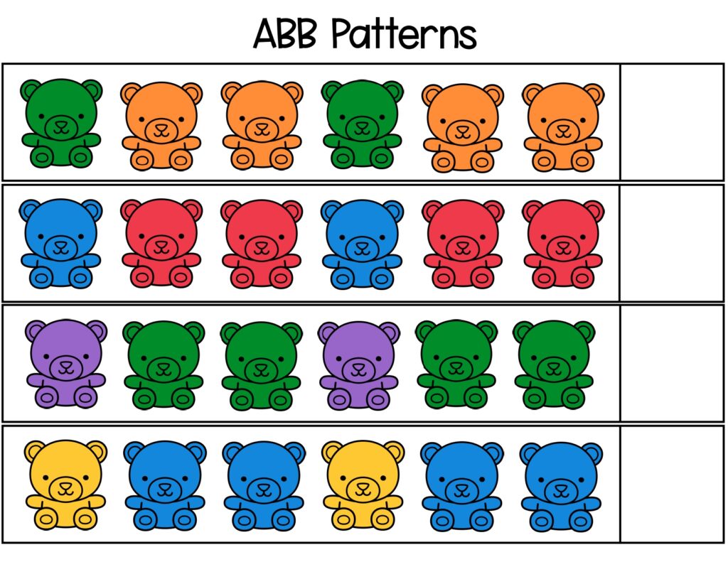Kindergarten Pattern Worksheets - Eduflakes
