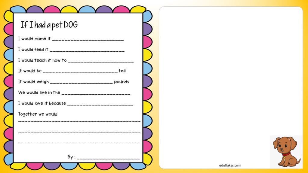 If I Had A Pet Template Kindergarten - Eduflakes
