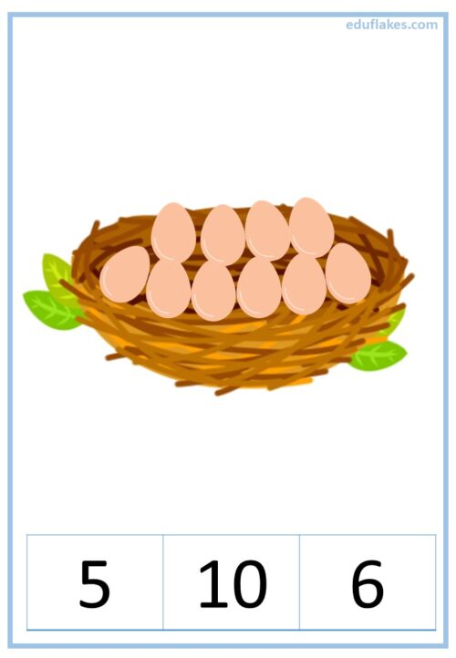 Kindergarten Egg Counting Printable - Eduflakes