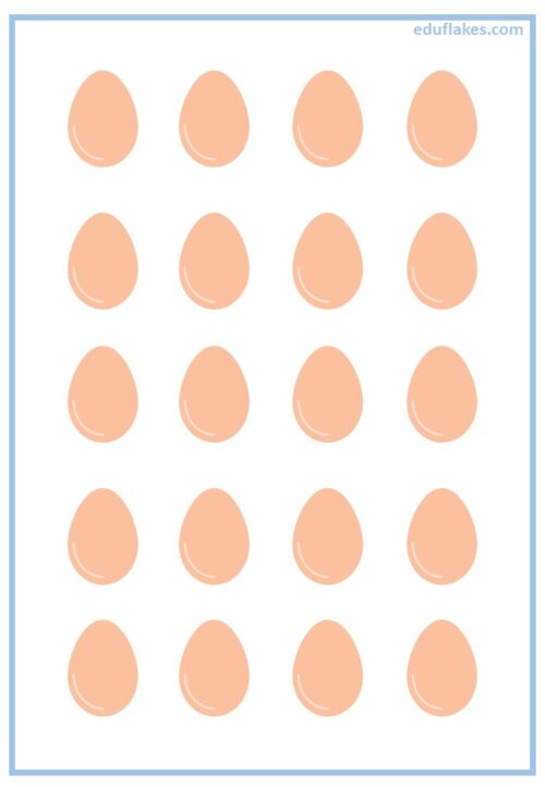 Kindergarten Egg Counting Printable - Eduflakes