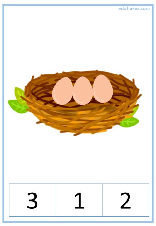 Kindergarten Egg Counting Printable - Eduflakes