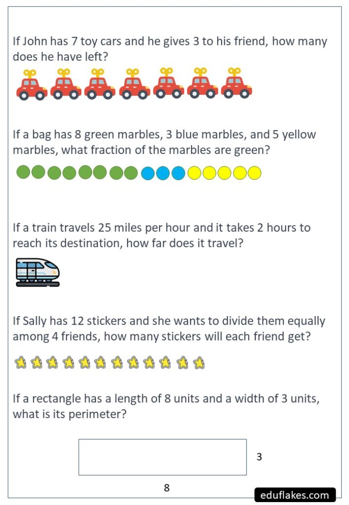 Math Olympiad Sample Questions Grade 1 - Eduflakes