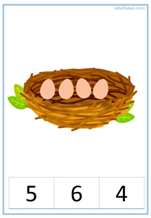 Kindergarten Egg Counting Printable - Eduflakes