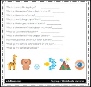 General Knowledge Questions And Answers For Grade 1 And Grade 2 Free ...