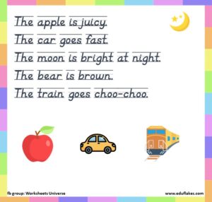 Kindergarten Sight Words Reading - Eduflakes