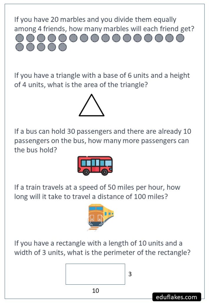 Math Olympiad Sample Questions Grade 1 - Eduflakes
