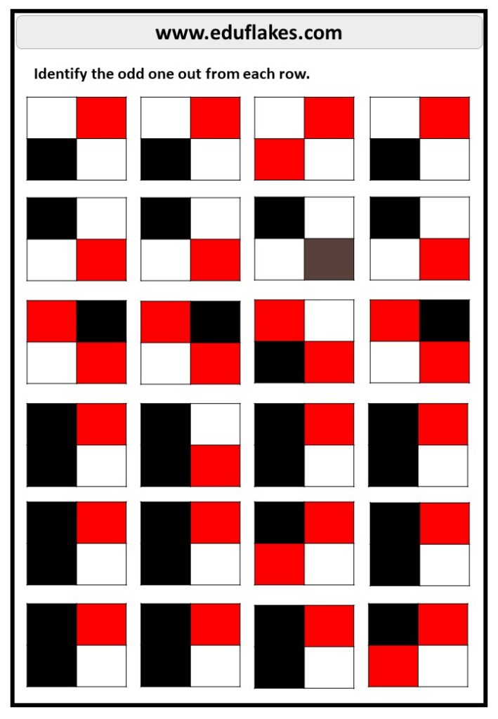 Kindergarten Visual Perception Worksheets - Eduflakes