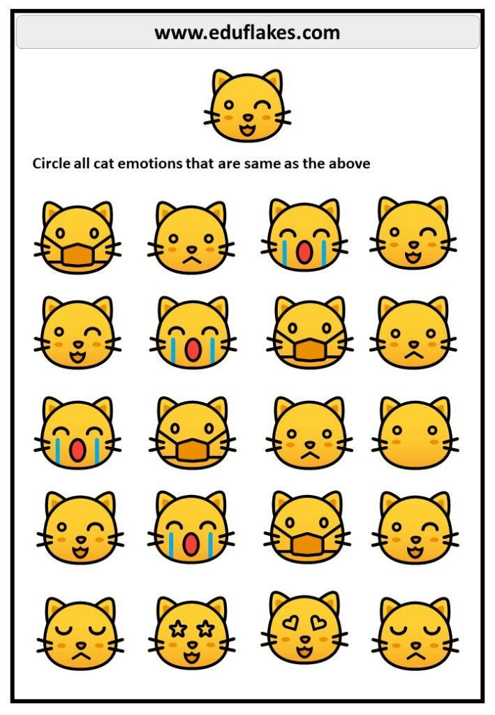 Kindergarten Visual Perception Worksheets - Eduflakes